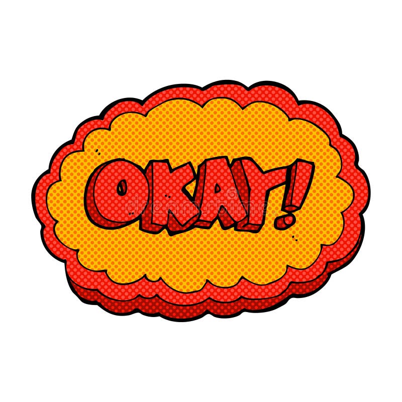 Comic cartoon okay sign stock illustration. Illustration of comic ...