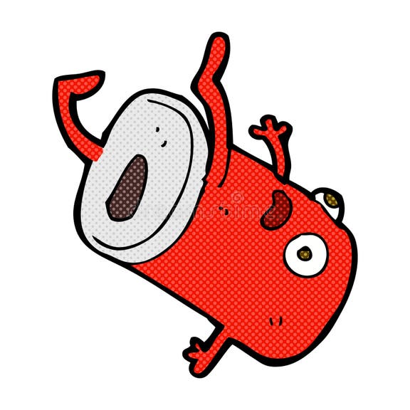 Comic Cartoon Old Drinks Can Stock Illustration - Illustration of ...