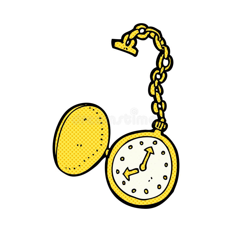 Comic cartoon old watch stock illustration. Illustration of silly ...