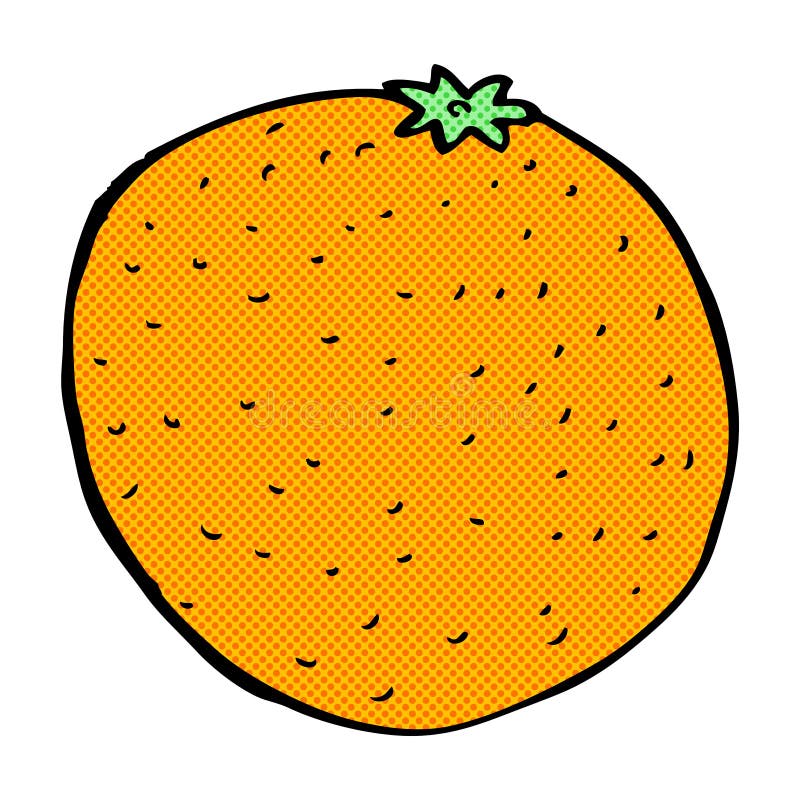 Comic cartoon orange stock illustration. Illustration of cartoon - 52948294