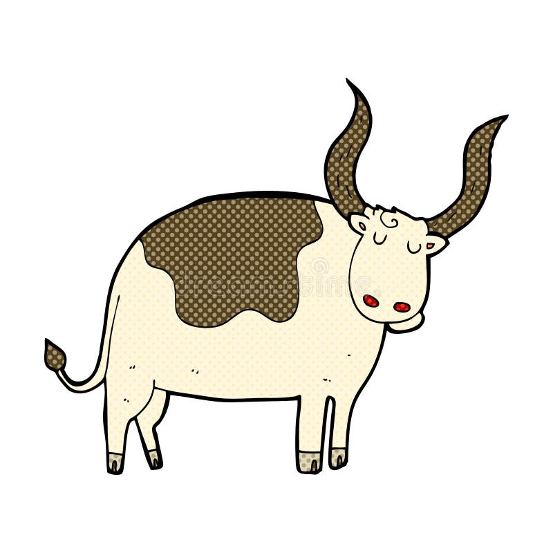 Comic cartoon ox stock illustration. Illustration of cartoon - 52945147