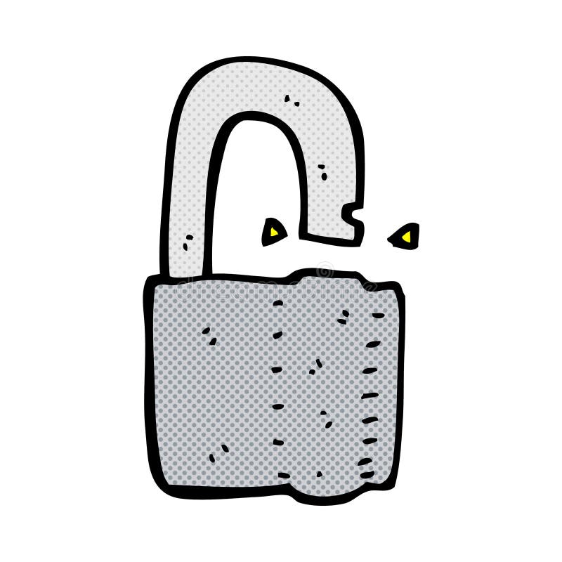 Cartoon padlock stock illustration. Illustration of cartoon - 37024506