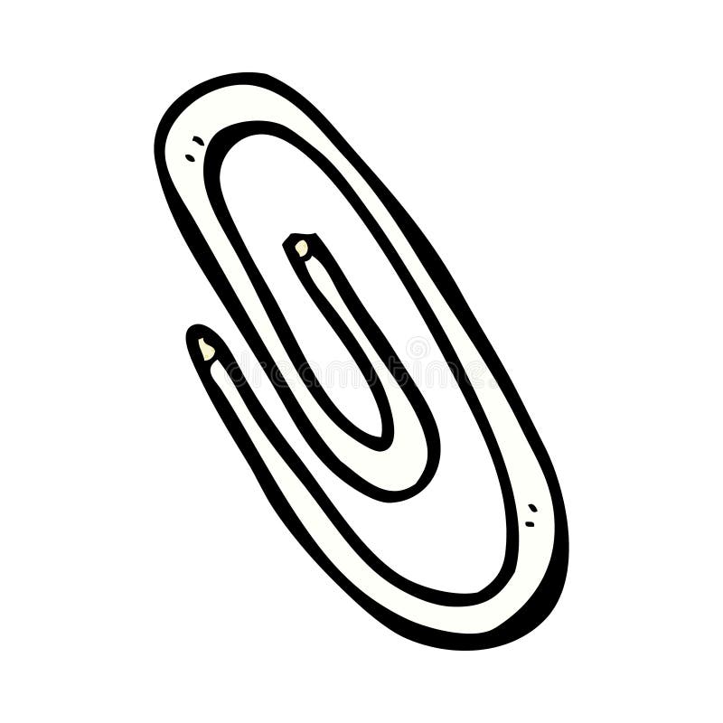 Cartoon paperclip stock vector. Illustration of funny - 37037522