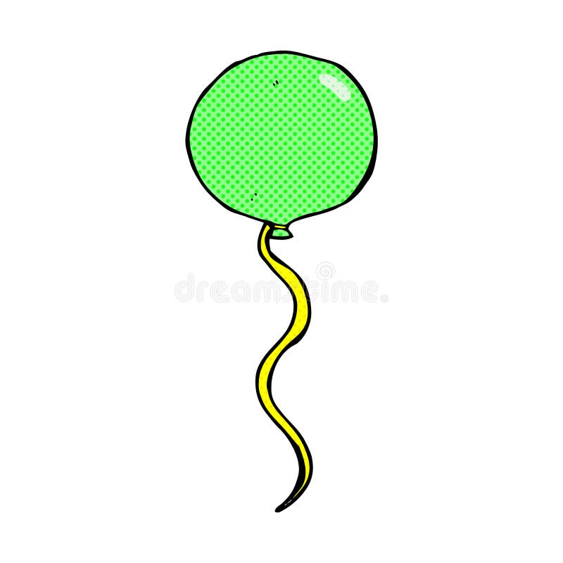 Comic Cartoon Party Balloon Stock Illustration - Illustration of drawn ...