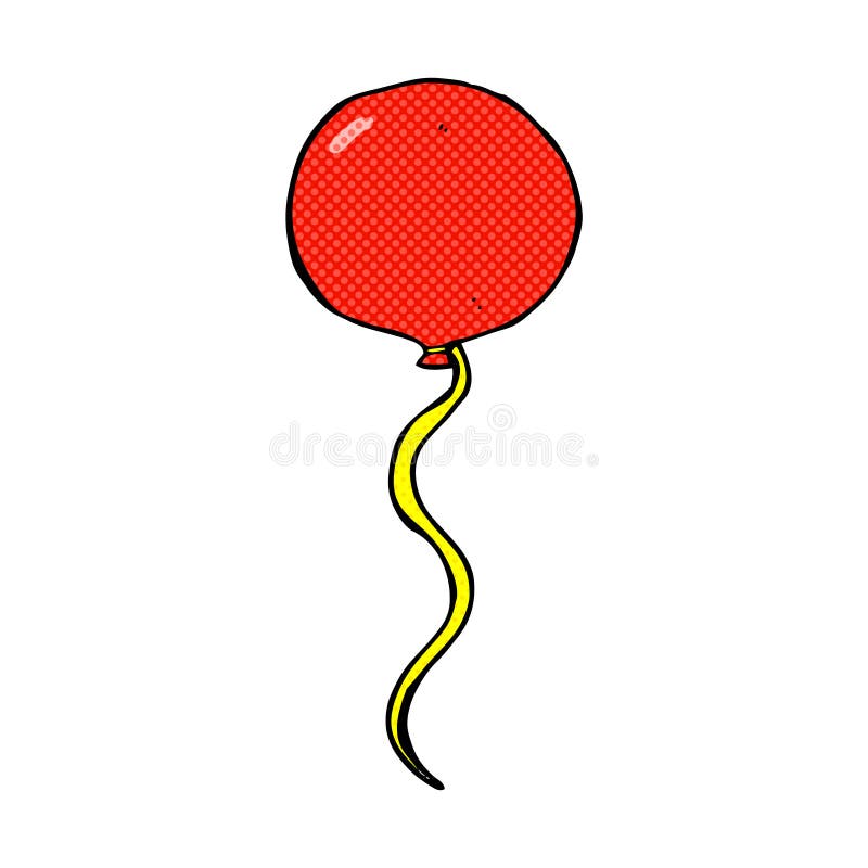 Comic Cartoon Party Balloon Stock Illustration - Illustration of ...