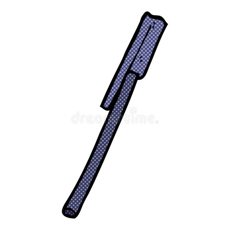 Comic cartoon pen stock illustration. Illustration of doodle - 52914503