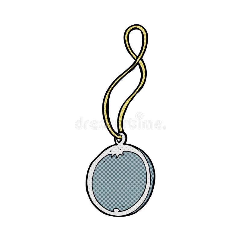 Comic Cartoon Pendant Necklace Stock Illustration - Illustration of ...