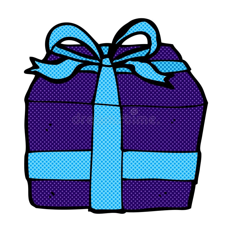 Comic cartoon present stock illustration. Illustration of character ...