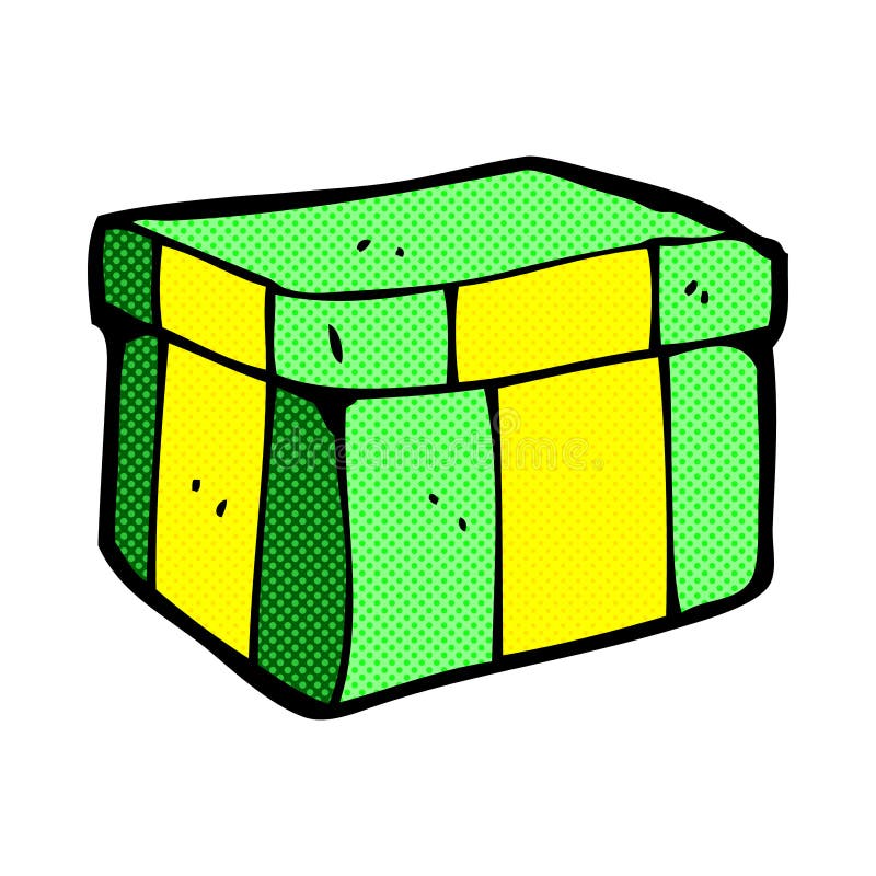 Comic cartoon present stock illustration. Illustration of style - 52952850