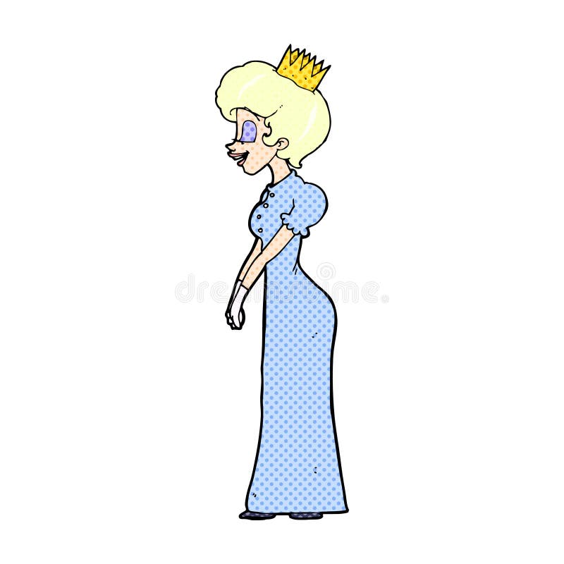 Comic cartoon princess stock illustration. Illustration of style - 52927740