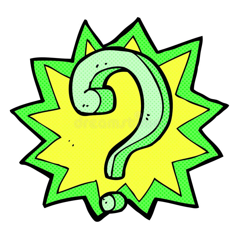 Comic Cartoon Question Mark Stock Illustration - Illustration of funny ...
