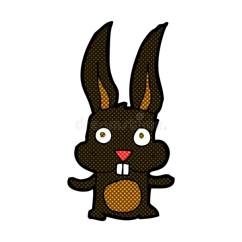 Comic cartoon rabbit stock illustration. Illustration of drawn - 51586783