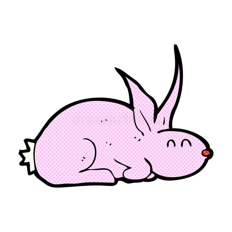 Comic cartoon rabbit stock illustration. Illustration of quirky - 52880453