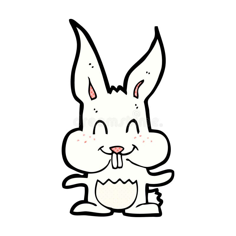 Comic cartoon rabbit stock illustration. Illustration of clip - 52954641