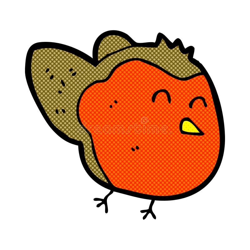 Comic cartoon robin stock illustration. Illustration of robin - 52940356