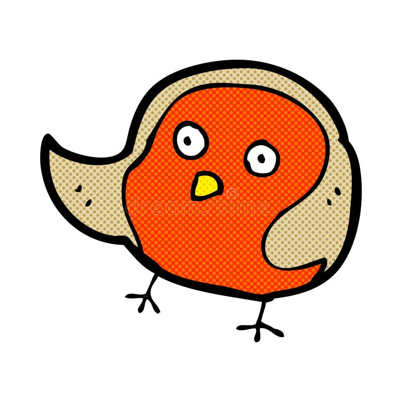 Comic cartoon robin stock illustration. Illustration of rough - 52944310