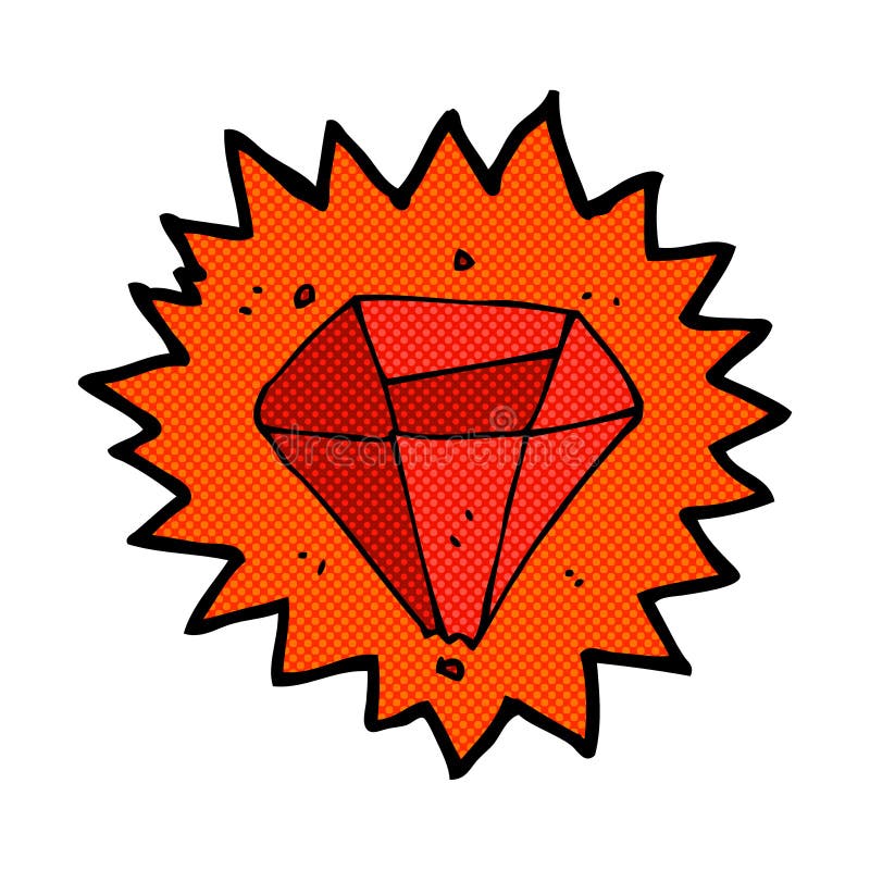 Comic cartoon ruby stock illustration. Illustration of character - 52949026