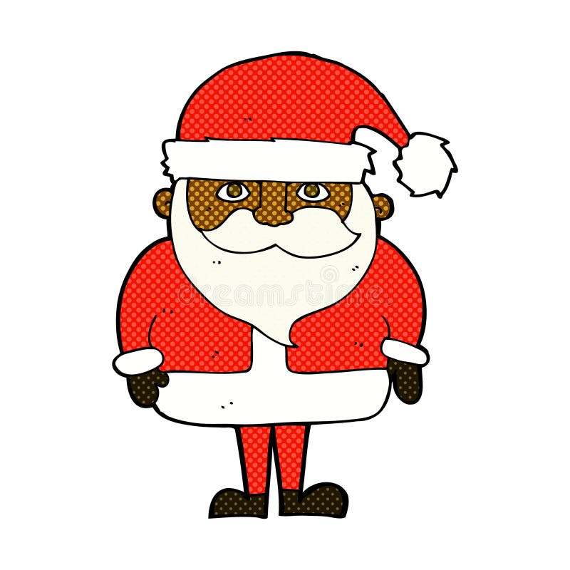Comic cartoon santa claus stock illustration. Illustration of ...