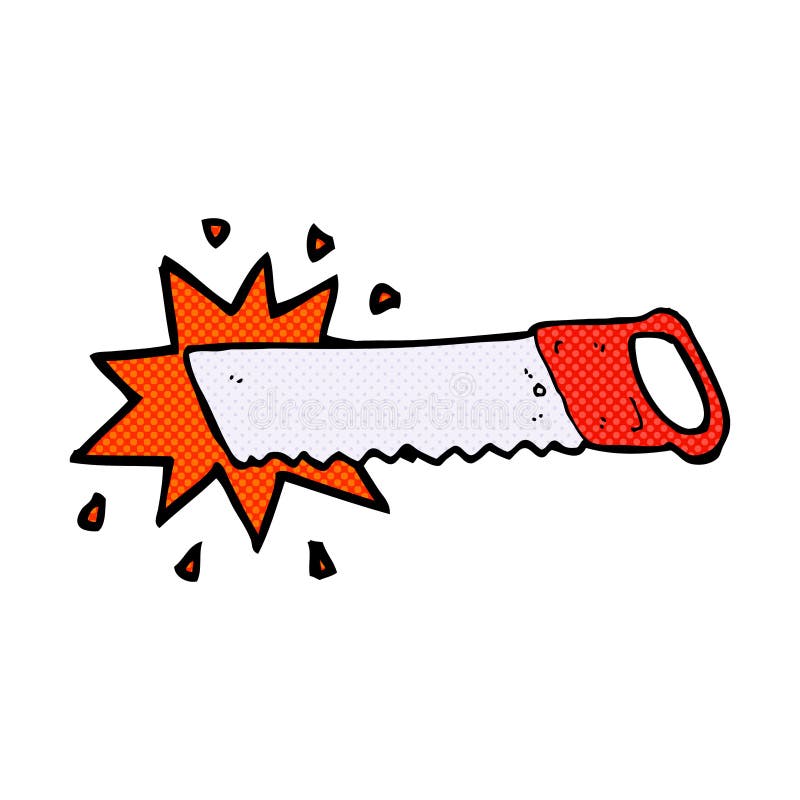 Comic cartoon saw stock illustration. Illustration of silly - 51586900
