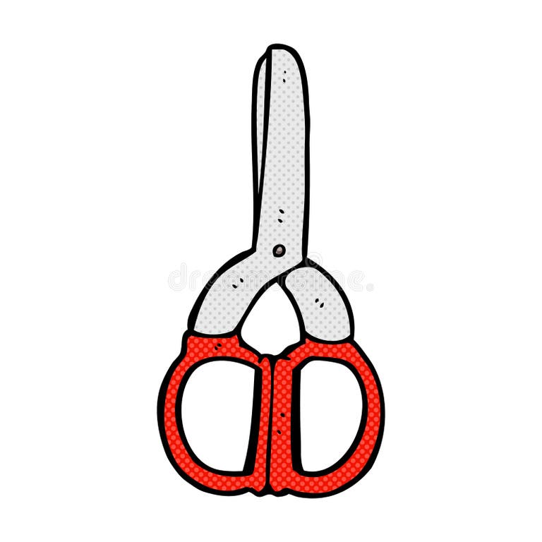 Comic cartoon scissors stock illustration. Illustration of drawing ...