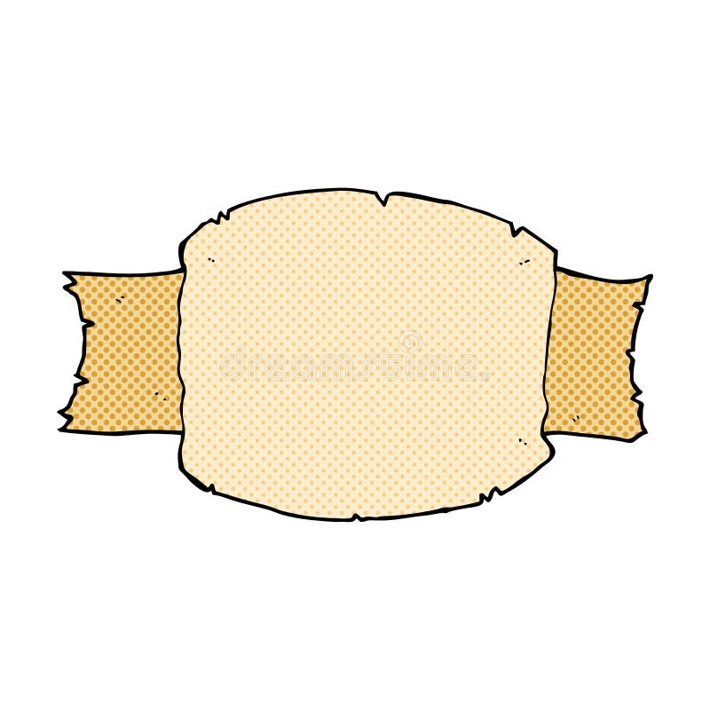 Comic Cartoon Scroll Banner Stock Illustration - Illustration of hand ...