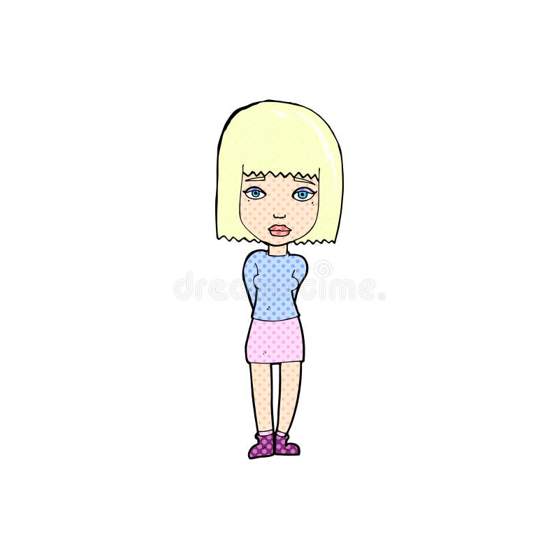 Serious Girl with Glasses Boss.a Fun Cartoon Character in a Flat Style ...
