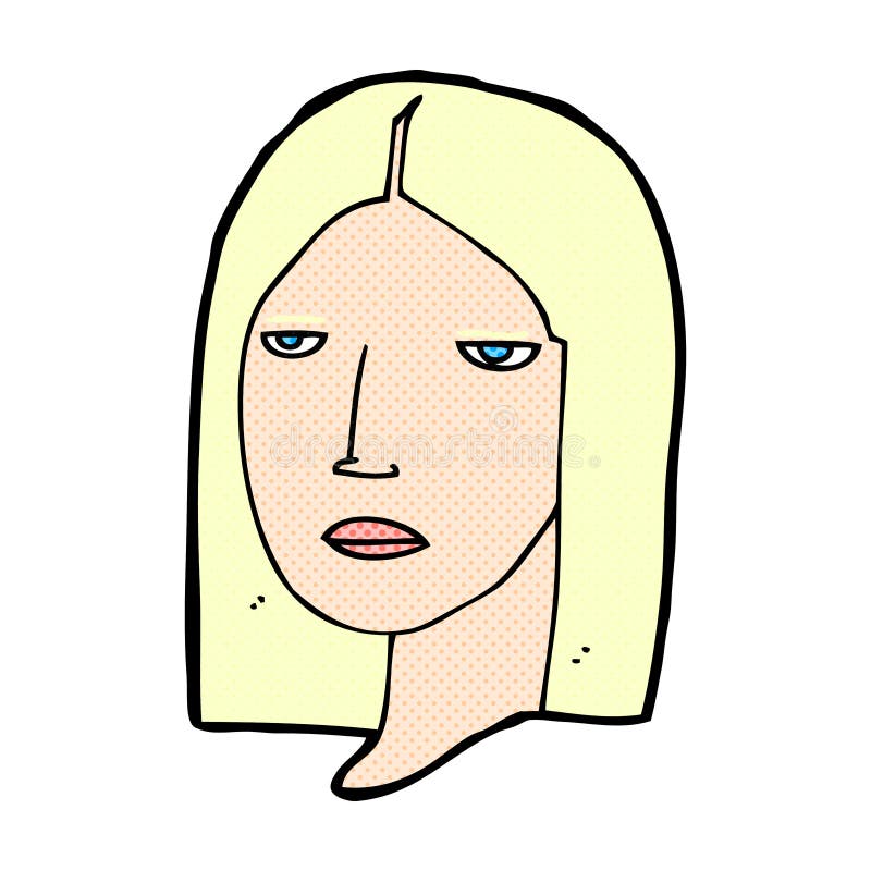 Comic Cartoon Serious Woman Stock Illustration - Illustration of hand ...