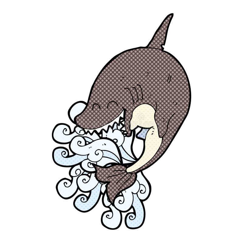 Comic cartoon shark stock illustration. Illustration of doodle - 52877018