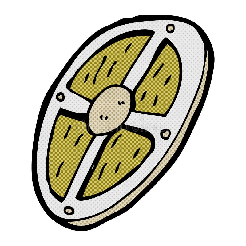 Comic cartoon shield stock illustration. Illustration of clip - 52950294