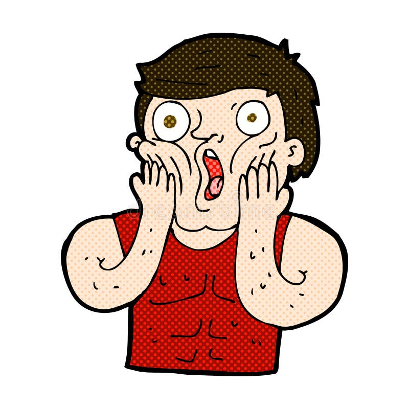 Comic Cartoon Shocked Gym Man Stock Illustration - Illustration of ...