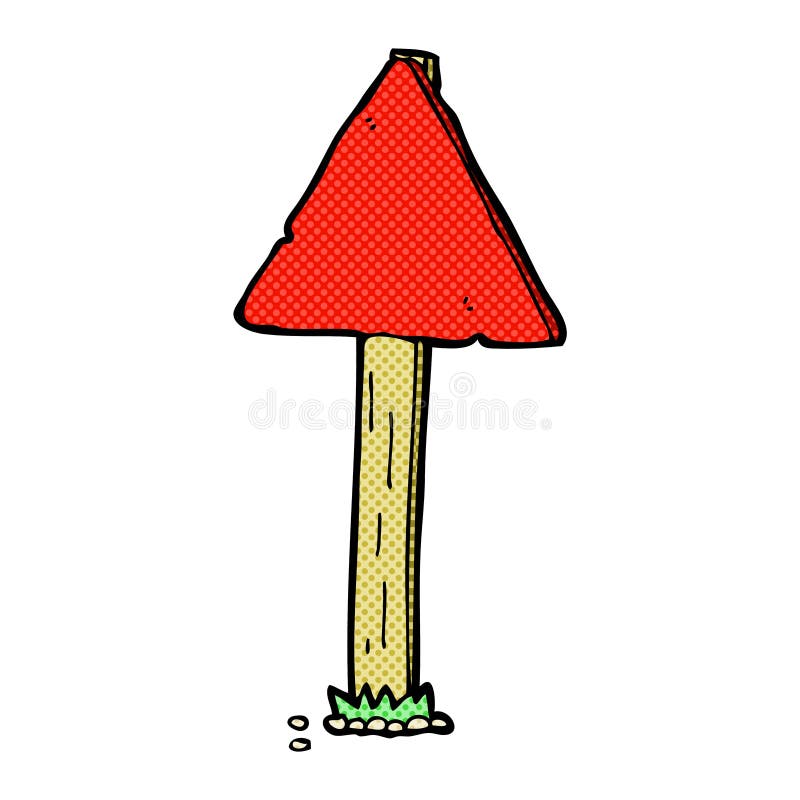 Comic cartoon sign post stock illustration. Illustration of clip - 52952051