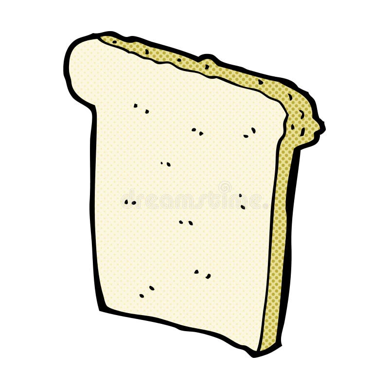 Comic Cartoon Slice of Bread Stock Illustration - Illustration of style ...