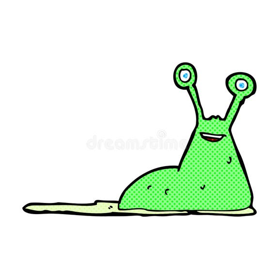 Comic cartoon slug stock illustration. Illustration of character - 52926823