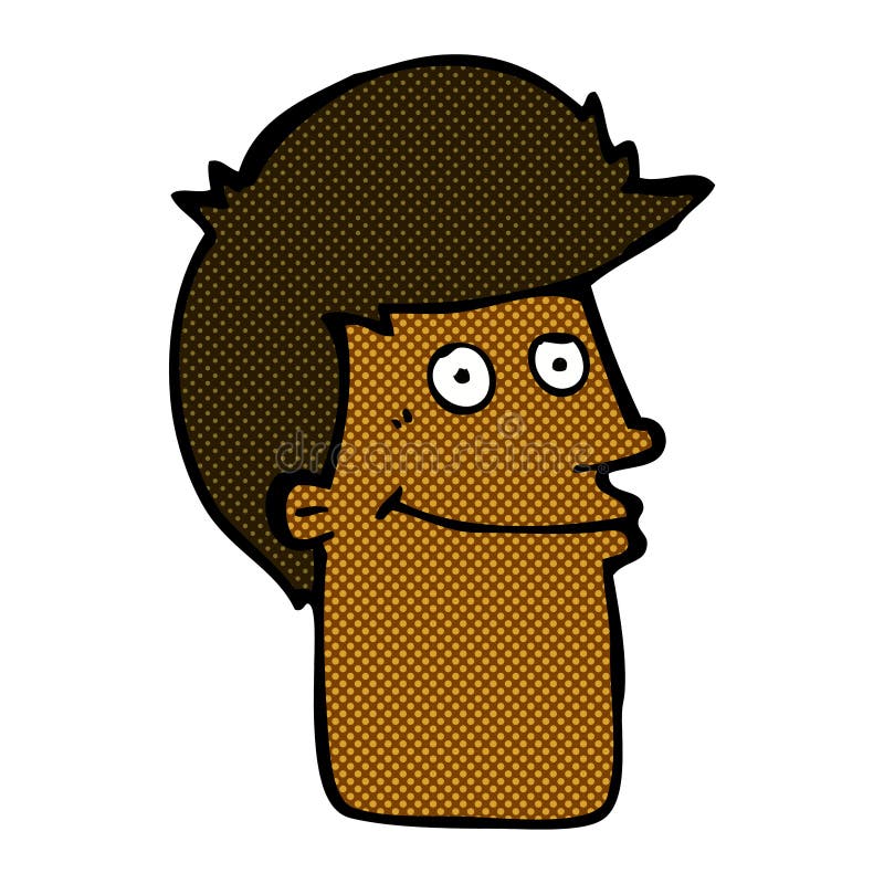 Comic cartoon smiling man stock illustration. Illustration of funny ...