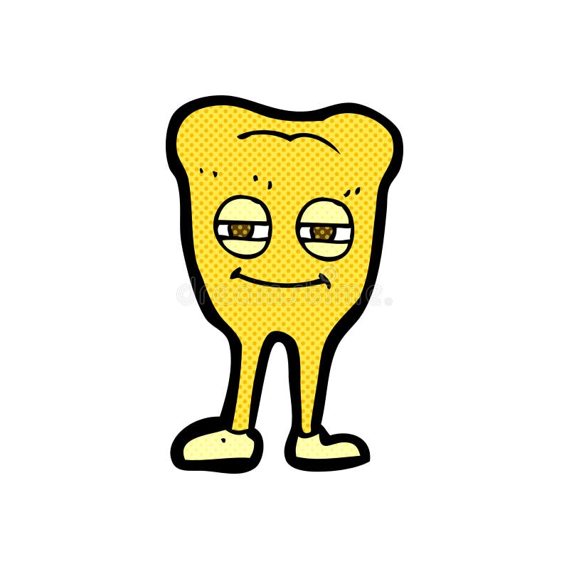 Comic Cartoon Smiling Tooth Stock Illustration - Illustration of style ...