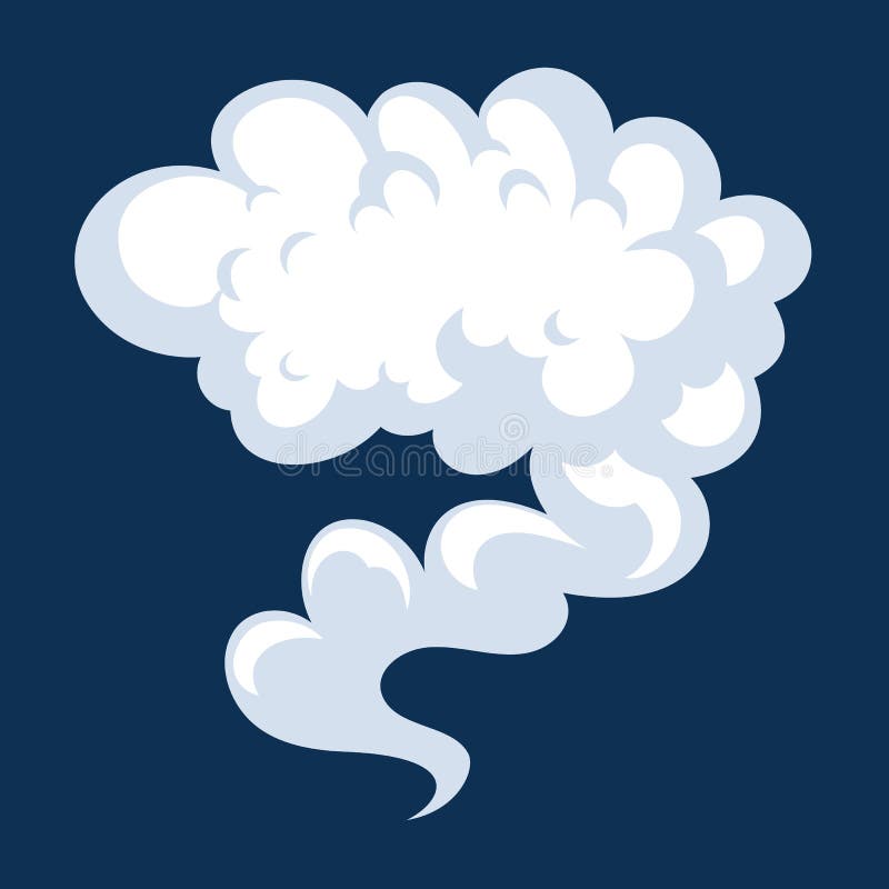 Comic Cartoon Smoke or Cloud, Vector Speed Motion Effects Stock Vector ...