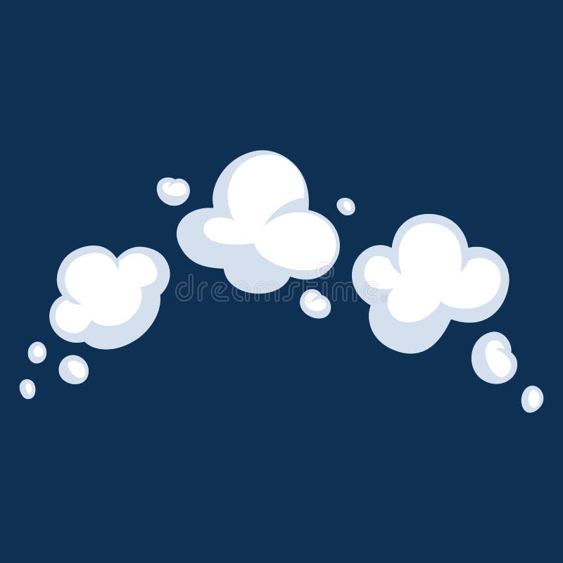 Comic Cartoon Smoke or Cloud, Vector Speed Motion Effects Stock Vector ...