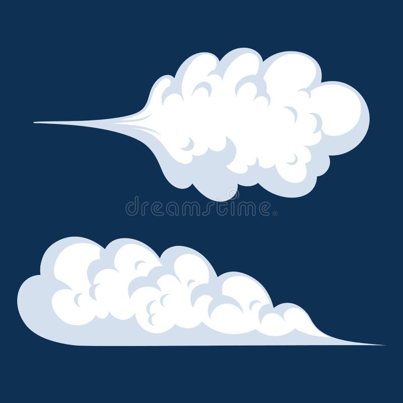 Comic Cartoon Smoke or Cloud, Vector Speed Motion Effects Stock Vector ...