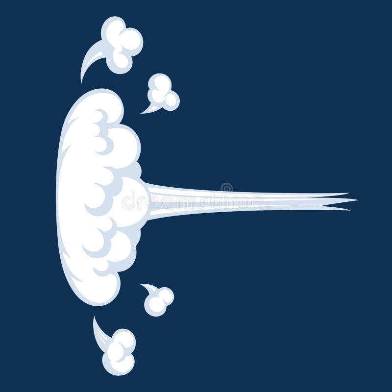 Comic Cartoon Smoke or Cloud, Vector Speed Motion Effects Stock Vector ...