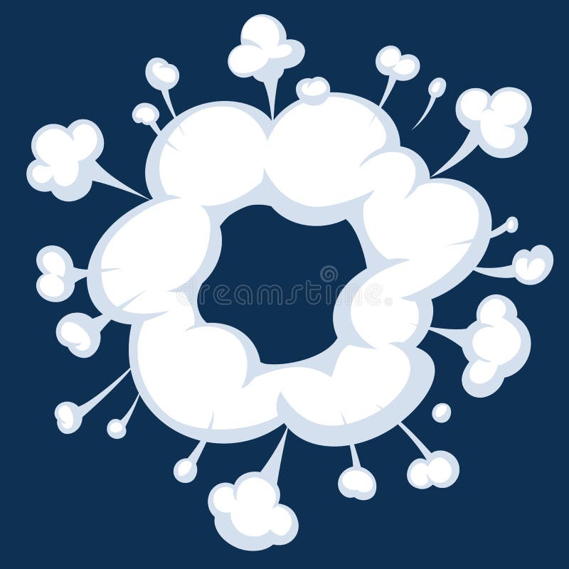 Comic Cartoon Smoke or Cloud, Vector Speed Motion Effects Stock Vector ...