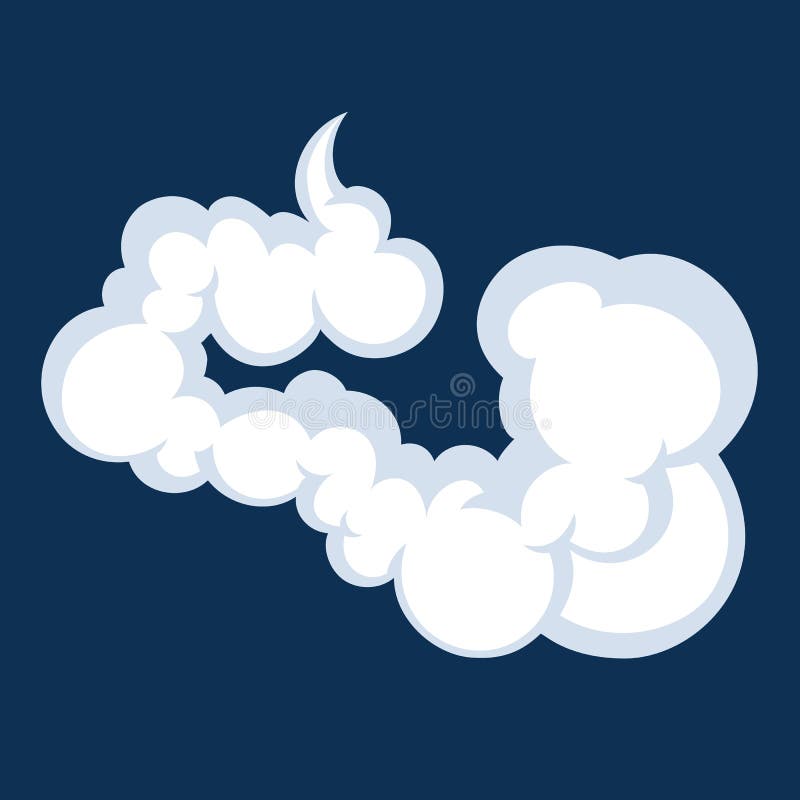 Comic Cartoon Smoke or Cloud, Vector Speed Motion Effects Stock ...
