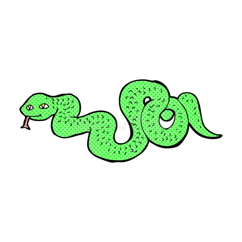 Comic cartoon snake stock illustration. Illustration of serpent - 52915792