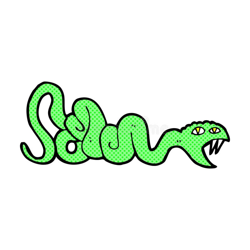 Comic cartoon snake stock illustration. Illustration of simple - 52921569