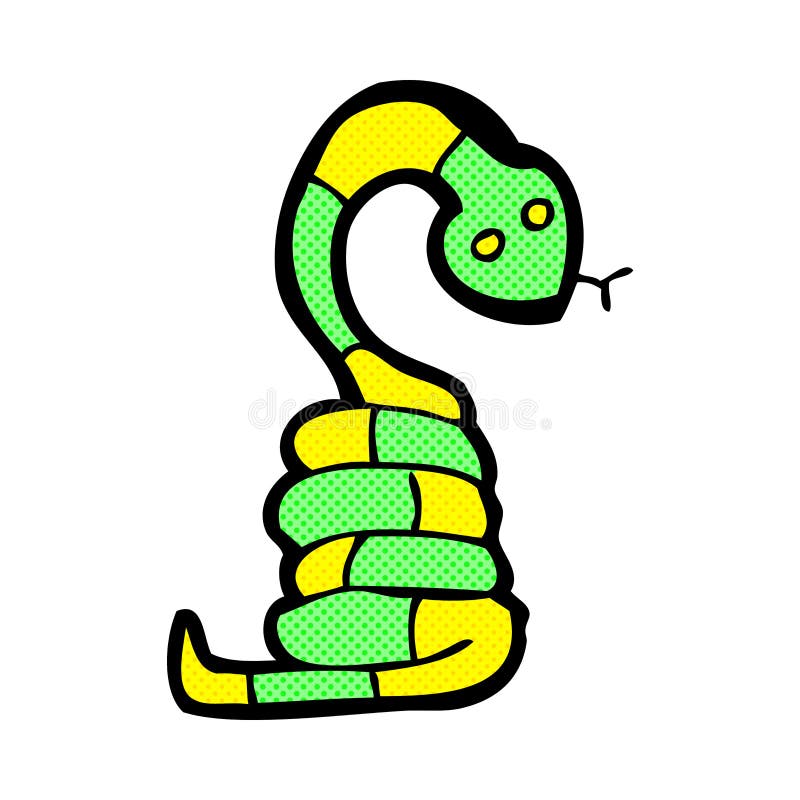 Comic cartoon snake stock illustration. Illustration of snake - 52955601