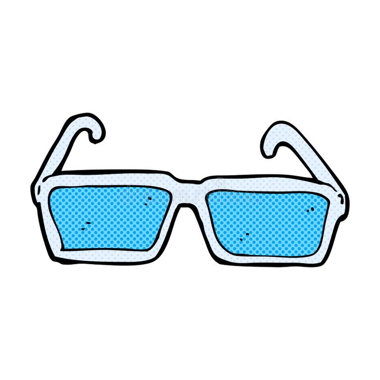 Comic cartoon spectacles stock illustration. Illustration of drawn ...