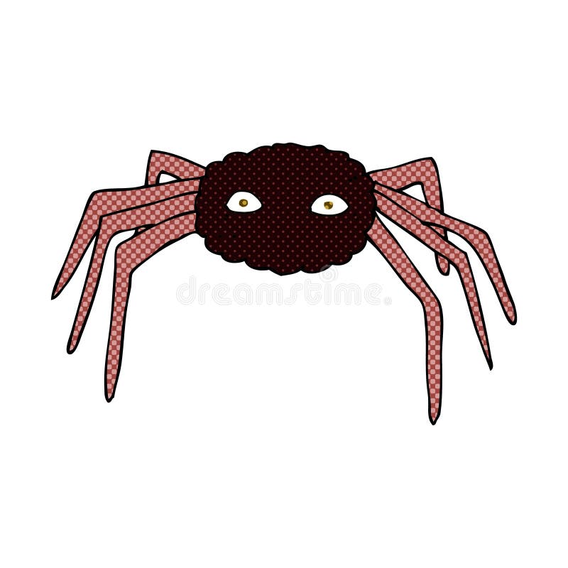 Comic cartoon spider stock illustration. Illustration of retro - 51585668