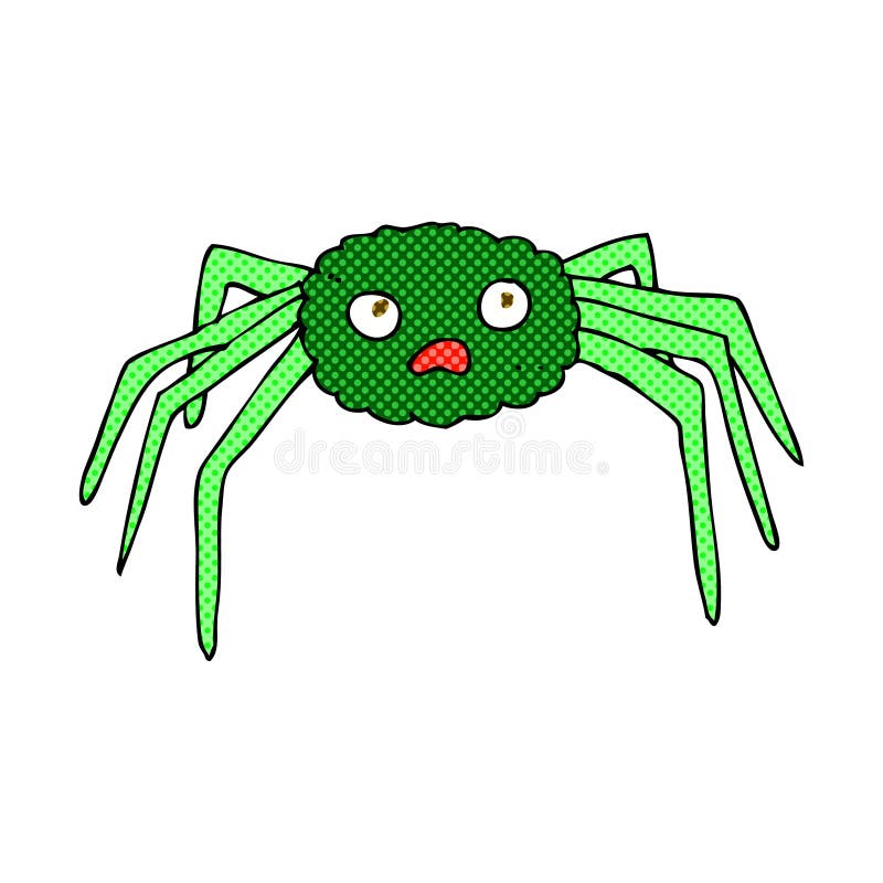 Comic cartoon spider stock illustration. Illustration of drawing - 52948970