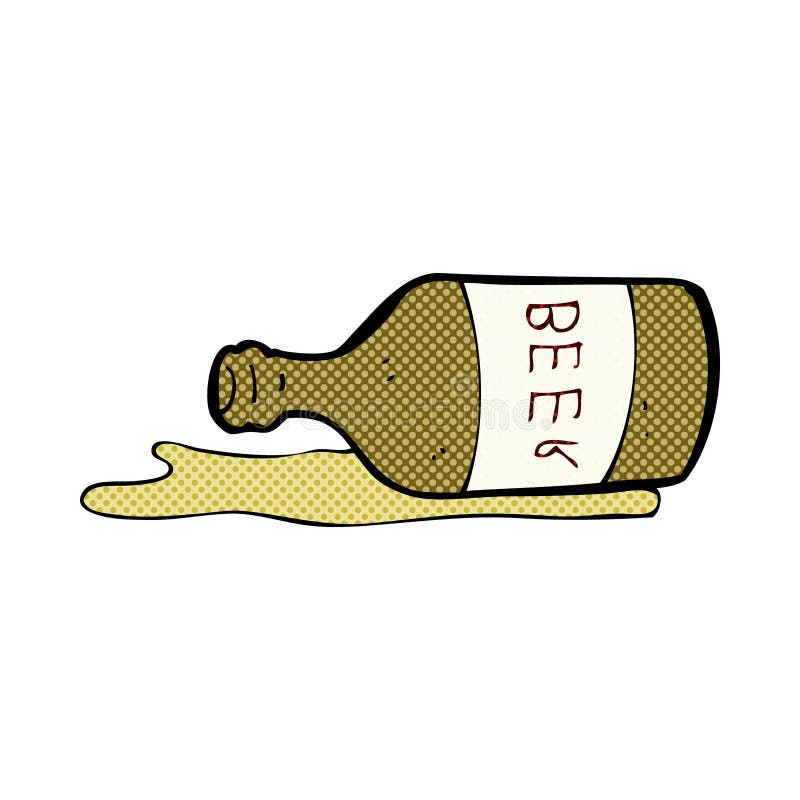 Spilled Beer Bottle Clipart