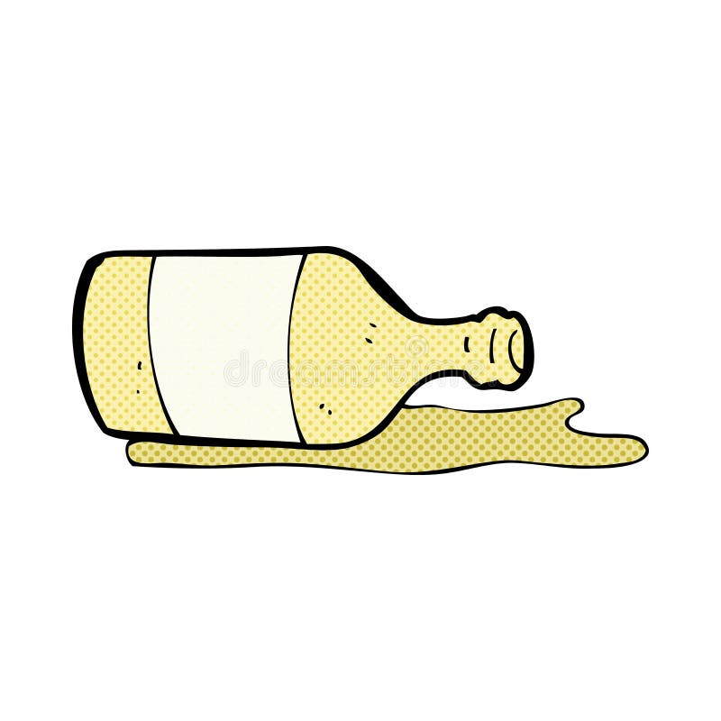 Spilled Beer Bottle Clipart
