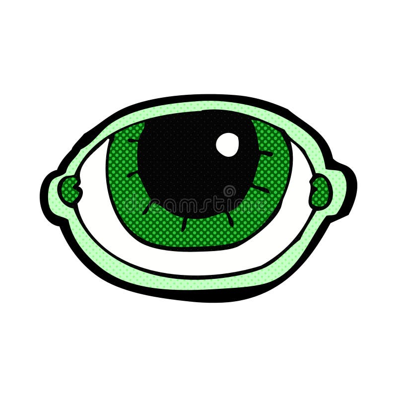Comic cartoon staring eye stock illustration. Illustration of print ...